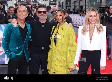 Simon Cowell Alesha Dixon Amanda Holden Bruno Tonioli Attend The Red
