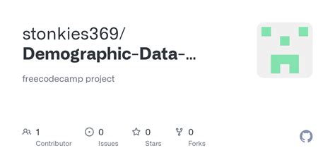 Github Stonkies369demographic Data Analyzer Freecodecamp Project