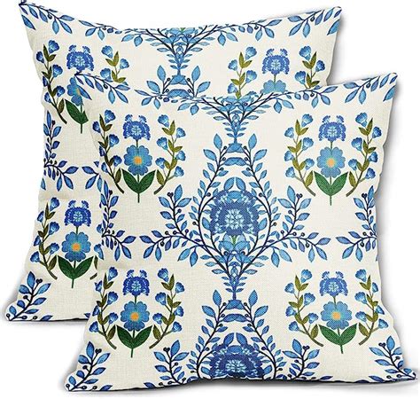 Sweetshow Chinoiserie Pillow Covers 16x16 Inch Set Of 2