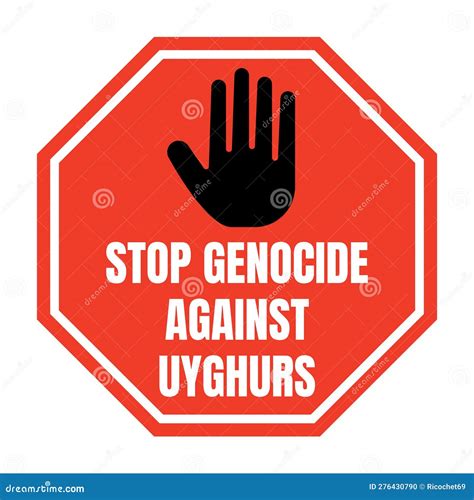 Stop The Genocide Lettering Inscription On A White Background Stock