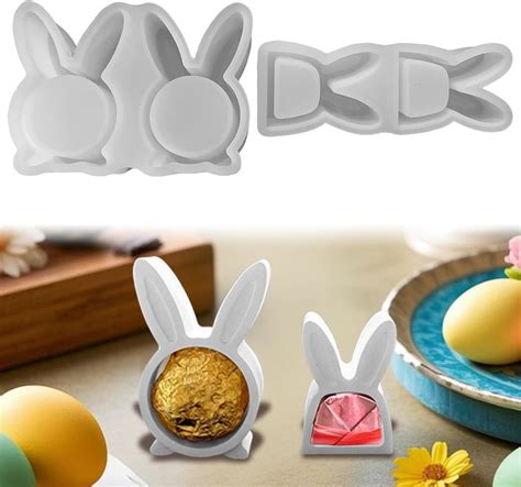 Silikonformen Gießformen Ostern 4 Stück Osternhase Silikonform Ostern