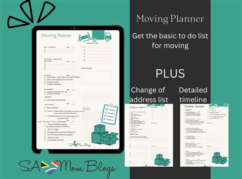 Moving Planner South African Mom Blogs