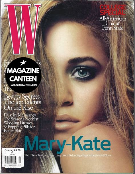 W Magazine Mary Kate Olsen David Sims Magazine Canteen