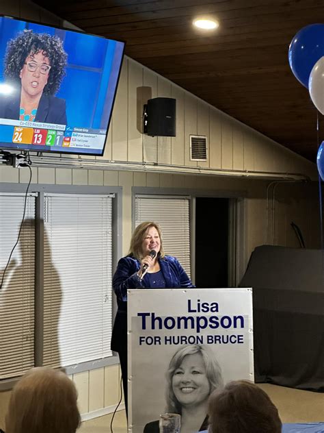 Huron Bruce Congratulations To Our Mpp Lisa Thompson On Her Fifth Electoral Victory