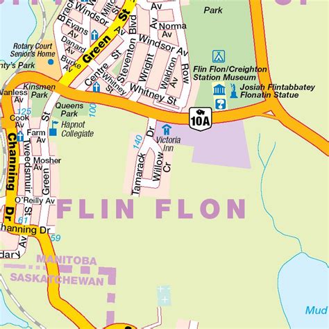 Flin Flon Mb And Creighton Sk Map By Mapmobility Corp Avenza Maps