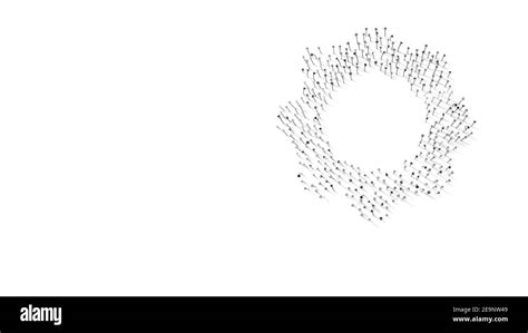 3d Rendering Of Nails In Shape Of Symbol Of Setting Camera With Shadows Isolated On White