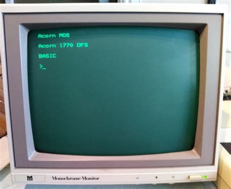 Test Acorn Bbc Master Compact 12 Monochrome Green Screen Monitor Adf31 Boxed £9 999 99
