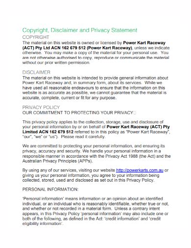 Standard Copyright Statement