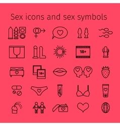 Sex Shop Line Seamless Pattern Royalty Free Vector Image