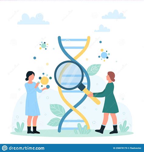 Genetic Medical Laboratory Research Tiny People Looking Through