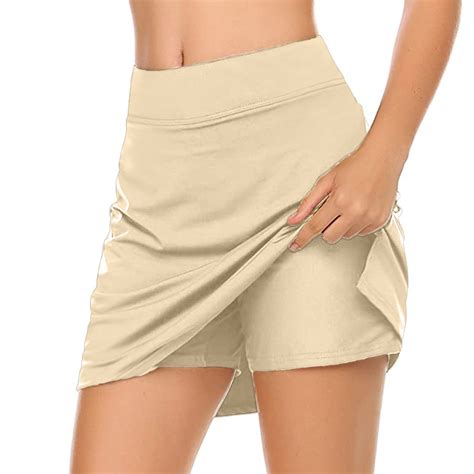 Ladigasu Womens Summer Knee Length Athletic Skorts With Pockets For