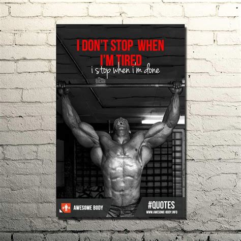 Muscle Male Bodybuilding Motivational Quote Metal Sign Poster Print Gym