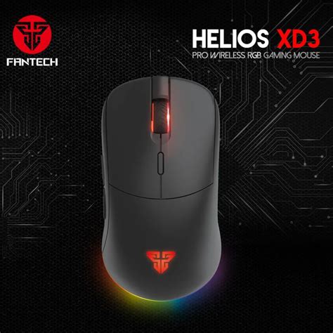 Fantech Helios Xd3 Premium Wireless Wired Mouse Pixart 3335 Built In