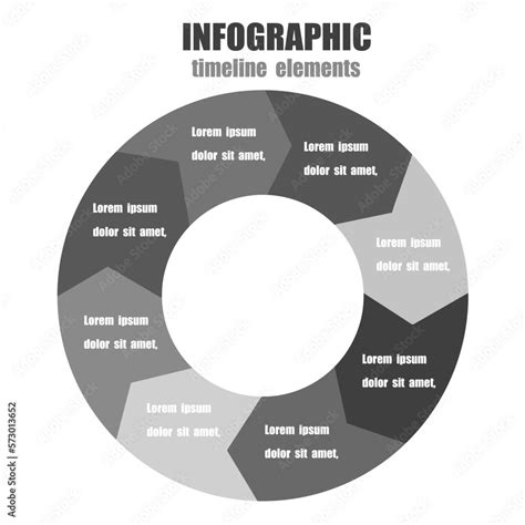 Infographics Template Process Diagram In Rainbow Circle Infographic