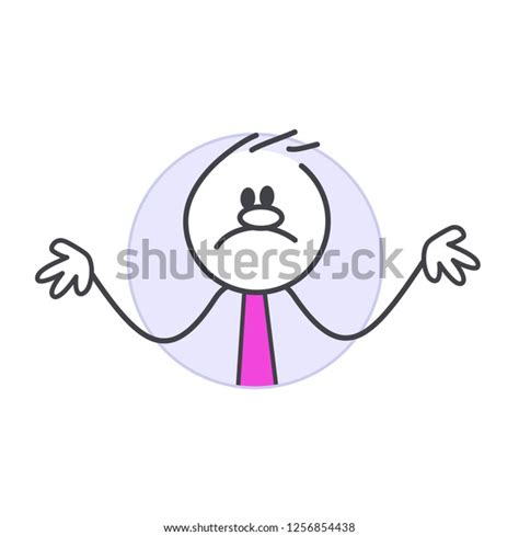Oops Sorry Dont Know Stick Figure Stok Vektör Telifsiz 1256854438