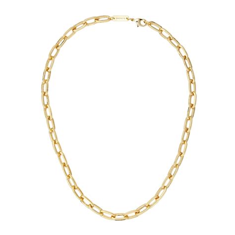 Grande Oval Link Necklace In Gold Machete