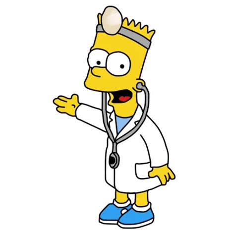 Bart Simpson As A Doctor Sticker Mania