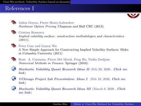 Carr Wu Method For Volatility Surface Junfan Zhus Home