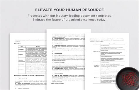 Accessibility And Inclusivity In Workplace Design Hr Template In Word