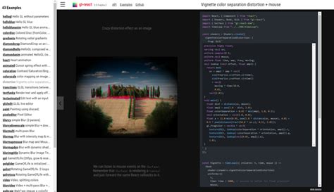 react js と webgl の融合をテーマに実装されている興味深いフレームワーク gl react webgl 総本山