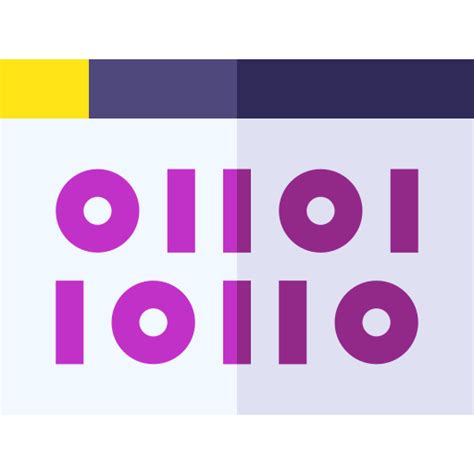 Binary Code Basic Straight Flat Icon Binary Code Basic Straight Flat Icon