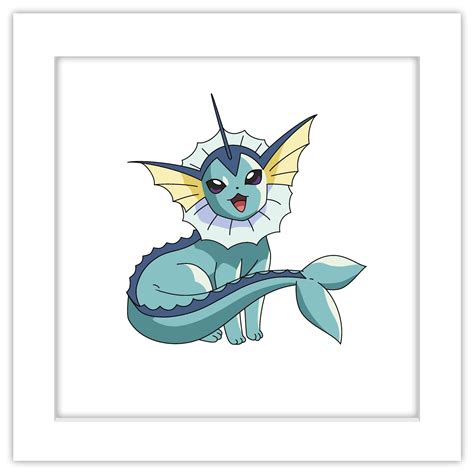 Vaporeon Pixel Art Grid