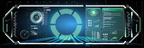 Futuristic Control Panel Displaying Data Analysis And Graphical User