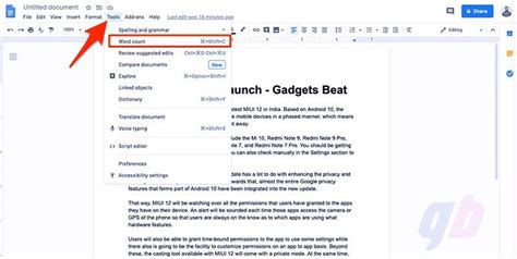 How To Check Word Count In Google Docs Android IOS PC