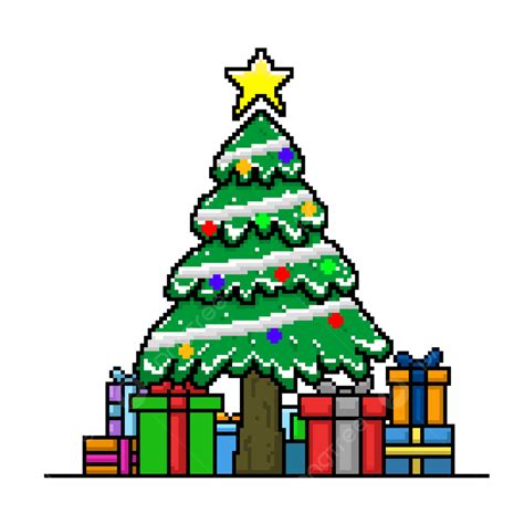 Christmas Tree Pixel Illustration Christmas Tree Pixel Christmas Png