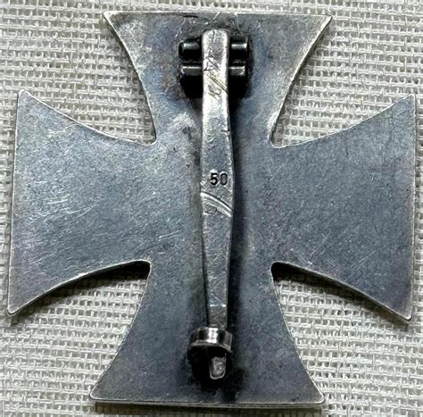 Ww2 German Nazi Iron Cross 1st Class Medal Award By 50 Wehrmacht Waffen Ss