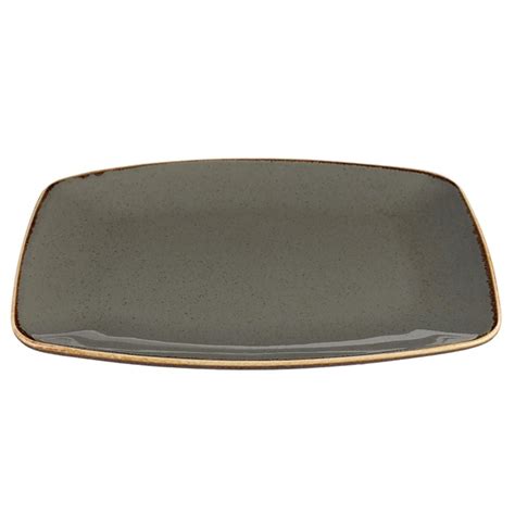 Porland Seasons Rectangular Serving Platter Dark Grey 32cm Ettc