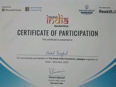 Ankit Baghel On Linkedin Hackathon Hackathon2023 Microsoftazure