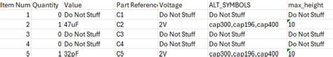 Separating Dnp And Non Dnp Components In Cis Bom Report Allegro X