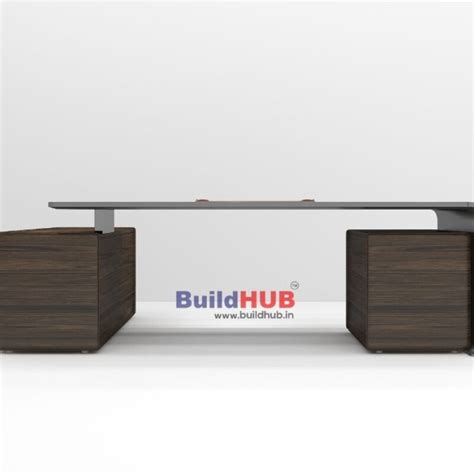 Executive Ceo Office Table With Laminate Top And Metal Accents Buildhub