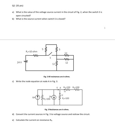 Solved A What Is The Value Of The Voltage Source Current In