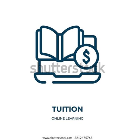Tuition Icon Linear Vector Illustration Online Stock Vector Royalty Free 2212475763 Shutterstock