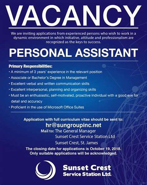 Personal Assistant Advertisement Personal Assistant Advertisement