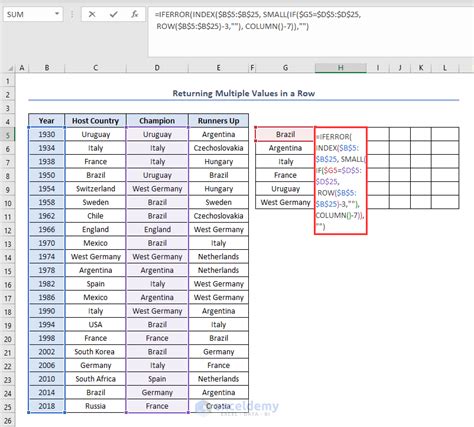 How To Return Multiple Values Based On A Single Criteria In Excel