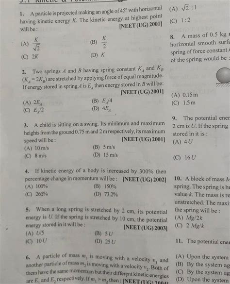 A Particle Is Projected Making An Angle Of Circ With Horizontal