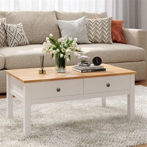 Sleek Natural Wood Rectangle Coffee Table Afterpay Zippay Zipmoney