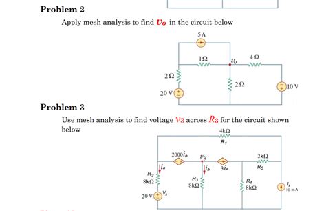 Solved Problem Apply Mesh Analysis To Find Vo In The Chegg Com