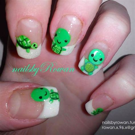 Turtle Nails Adorable Turtle Nails Animal Nail Designs Turtle Nail Art
