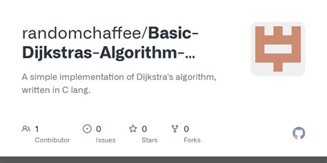 Github Randomchaffeebasic Dijkstras Algorithm Implementation A