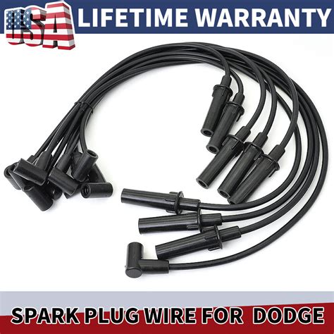 Spark Plugs Wire Wchr04 For 1992 2003 Dodge Ram 1500 2500 3500 V8 52l
