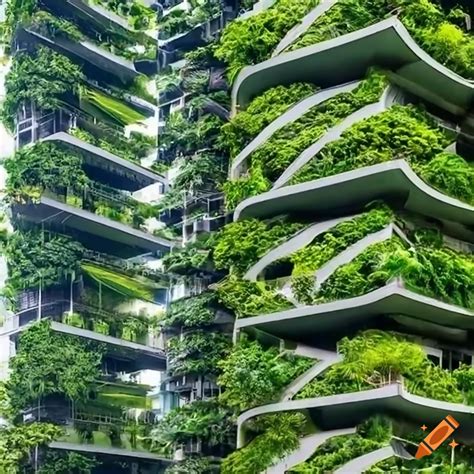 Futuristic Jungle City With Vertical Farms On Craiyon