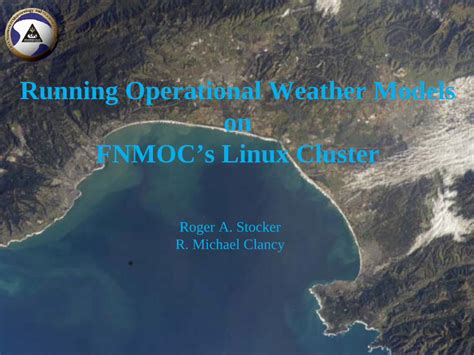 pdf running operational weather models on fnmoc s linux cluster