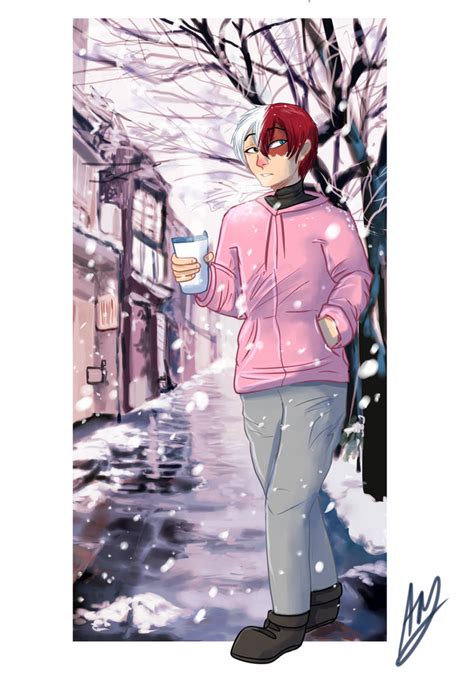 Todoroki In Winter By Gingerady On Deviantart