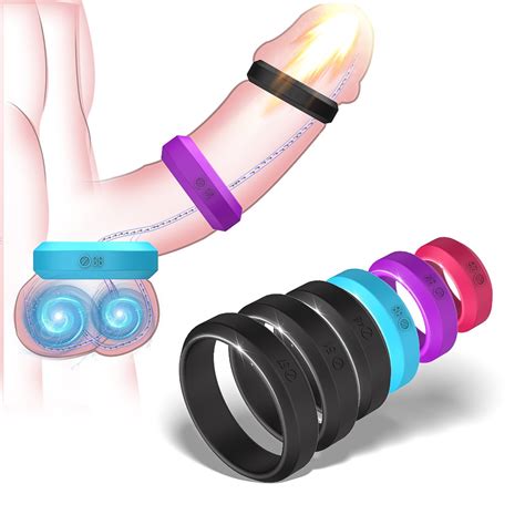 6pcs Silicone Penis Ring Set Sex Toys For Men Cock Rings Erection