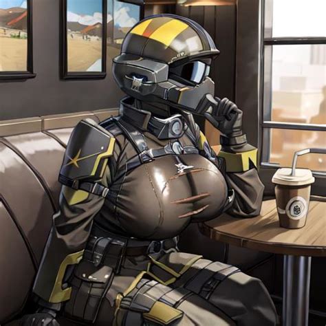 Helldiver Female At Coffee Shop By Drdarkwolf On Deviantart