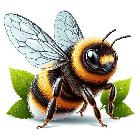 Premium Vector Cute Bumble Bee Vector Cartoon Illustration